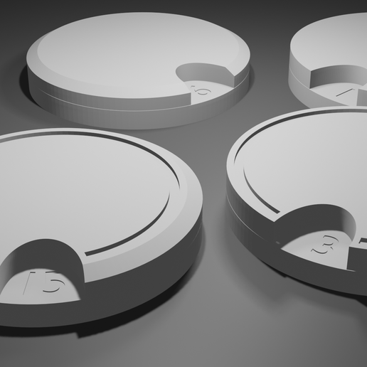 🎲 Simple Tabletop Dial Counters・ 3D File for ・Cults