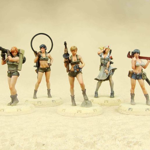 🌬️ Dust 1947 - Merc - MERCENARY HQ Command Squad Proxy・ STL File for ・Cults