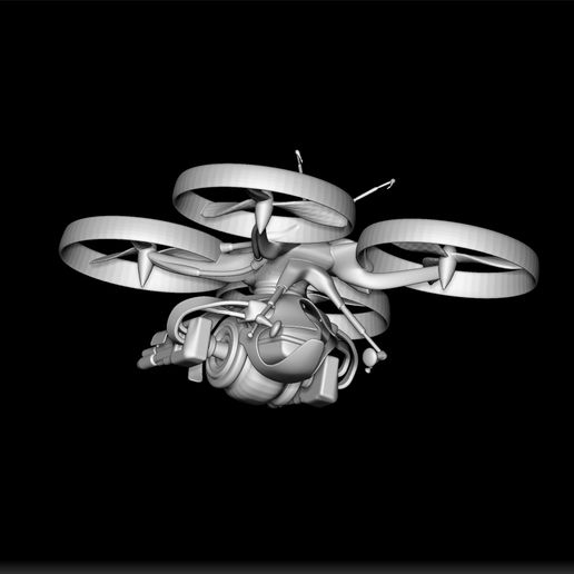 STL file Drone - 3D Print Aerial Vehicle - Quadcopter Figurine ...