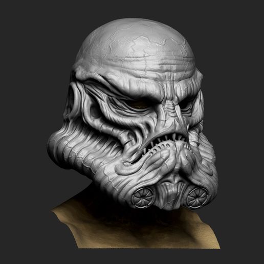 🫡 Exclusive Organic Stormtrooper helmet Star Wars 3D print model・ 3D ...