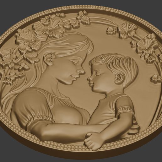 STL file Mom and child relief 3D print model 🧒 (OBJ)・3D printer design ...