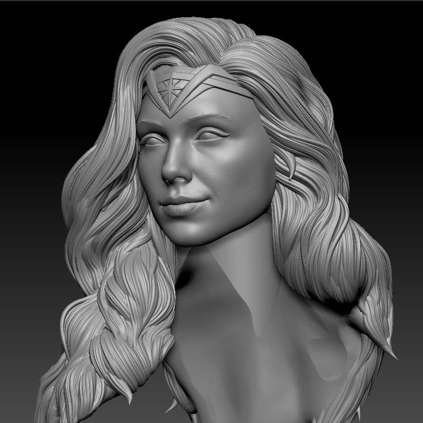 Fichier Stl Gal Gadot Wonder Woman Headsculpt PersonnalisÉ・design Pour