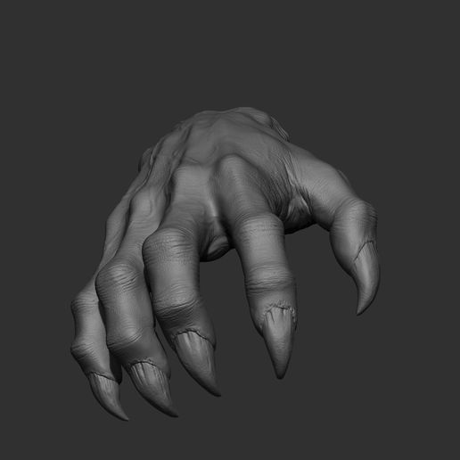 👹 3 Creature hand poses・ 3D File for ・Cults