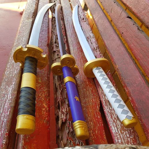 ⚔️ Zoro swords bow of Wano One Piece・ STL File for ・Cults