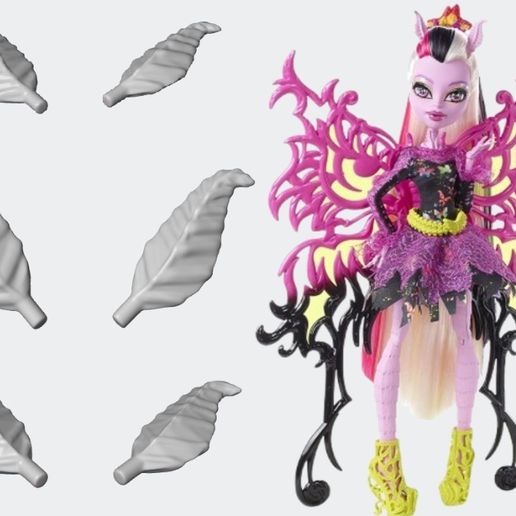👹 Bonita Femur, Moth antennae, Monster High・ STL File for 3D printing・Cults
