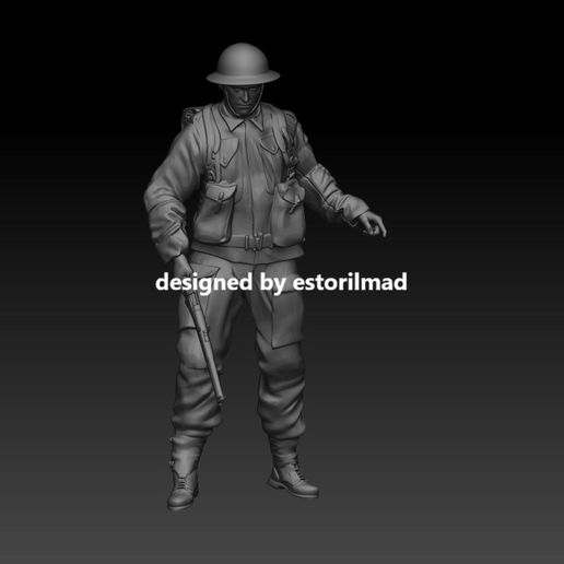 STL file WW2 BRITISH SOLDIER IN CAEN NORMANDY V6 🫡 ・3D printable model ...