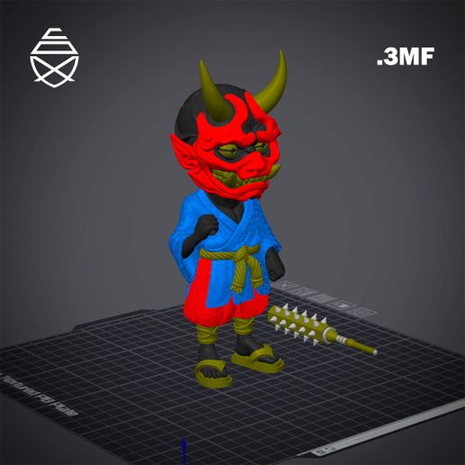 ONI CHIBI 👹・ 3D File for 3D printing・Cults