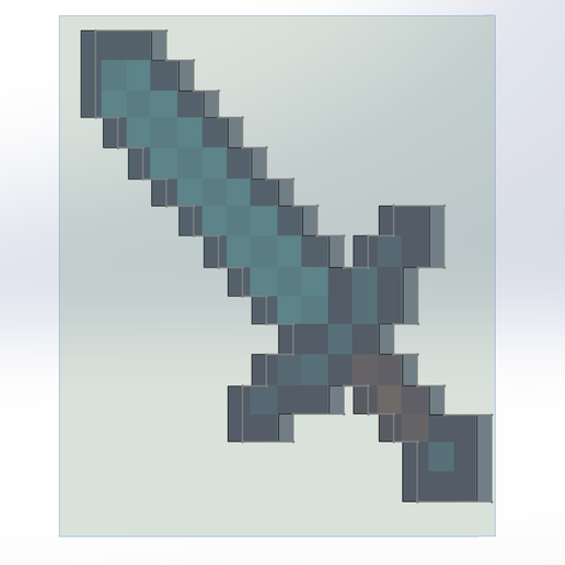 🗡️ minecraft sword 55cms long・Free STL File for ・Cults