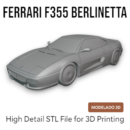 🤌 FERRARI F355 BERLINETTA・Archivo STL para Impresión 3D・Cults