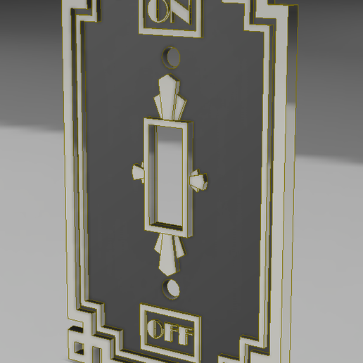 🎨 Art Deco Light Switch Cover・ STL File for ・Cults