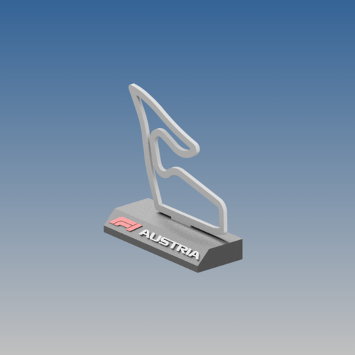 🇦🇹 F1 TRACK AUSTRIA WITH BASE・ STL File for 3D printing・Cults