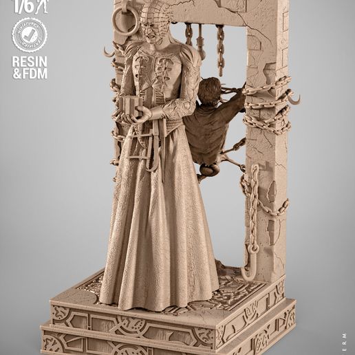 🎬 WICKED MOVIES PINHEAD SCULPTURE: TESTED AND READY FOR 3D PRINTING ...