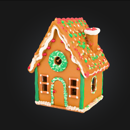🏠 Gingerbread House・ STL File for 3D printing・Cults