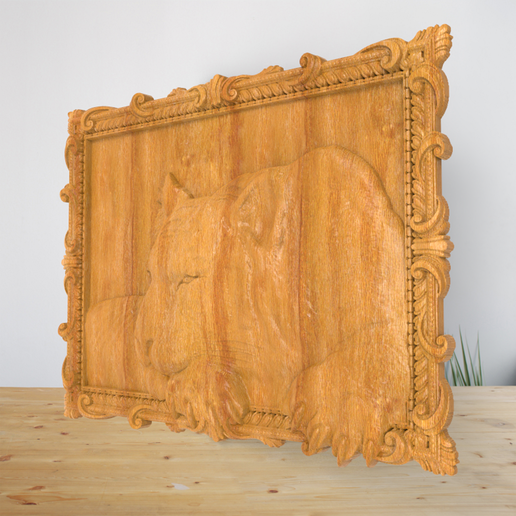 🐅 Tiger - 3D STL File For CNC Wood Carving, Cnc Router Files, Cnc ...