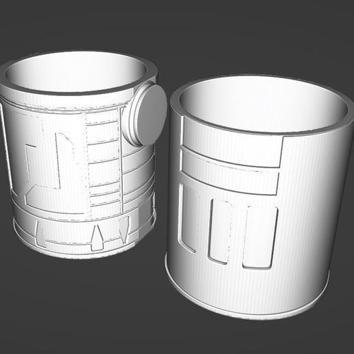 🤖 Droid Soda Can Liners (5 styles)・Free 3D File for 3D printing・Cults