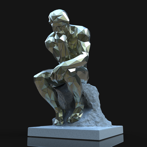 🗿 The Thinker - abstract・ STL File for ・Cults