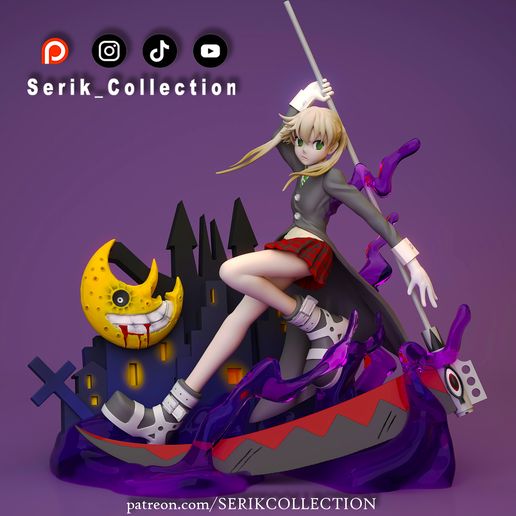 👾 MAKA ALBARN - SOUL EATER・ 3D File for 3D printing・Cults