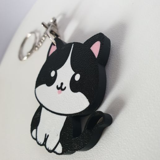 🐱 Cute 3D Printed Cat Keychain・Archivo 3MF para Impresión 3D・Cults
