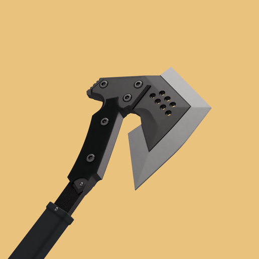 🪓 CrossFire Combat Axe - 3D Print Ready・ 3D File for 3D printing・Cults