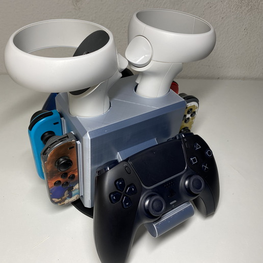 3D file Multi-Controller Holder 🎮 ・Template to download and 3D print・Cults