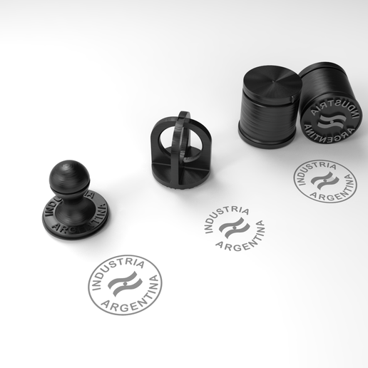 Sellos "INDUSTRIA ARGENTINA" - Hand stamp・Archivo STL para Impresión 3D ...