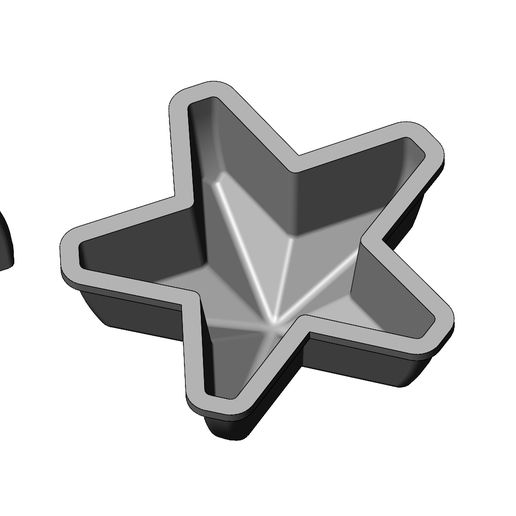⭐ Star shaped onlay relief and mold 3D print model・ STL File for ・Cults