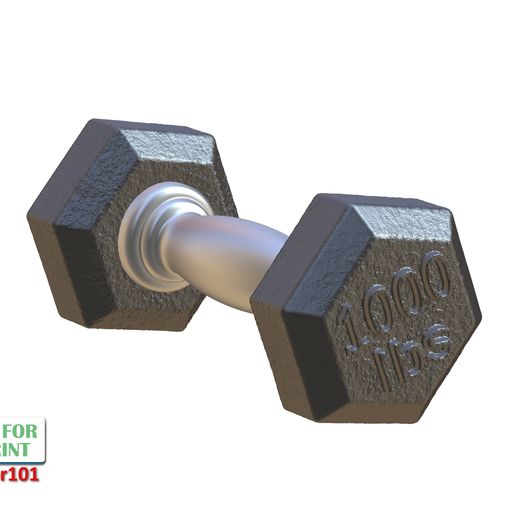 🏢 Mini Hex Dumbbell 3D Printable Model・Free 3D File for ・Cults