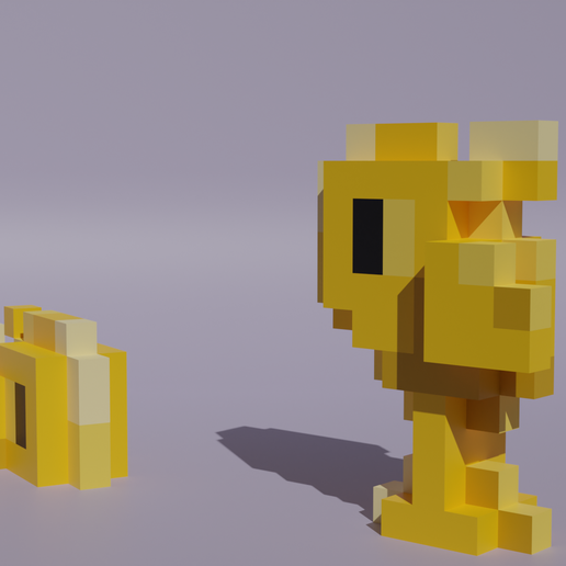 🏊 Voxel Terraria Goldfish Standing and Swimming 3D print model・ STL ...