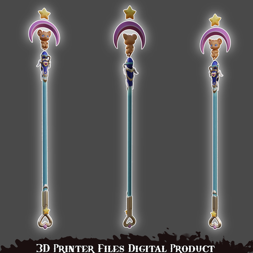 👧 Mercy Magical Girl Cosplay Caduceus Staff Overwatch 2・ 3D File for 3D ...