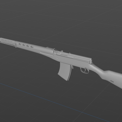 🗺️ Soviet AVT-40 rifle digital model material・ OBJ File for 3D printing ...