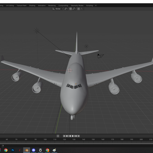 ️ avión boeing 747・Archivo STL para Impresión 3D・Cults