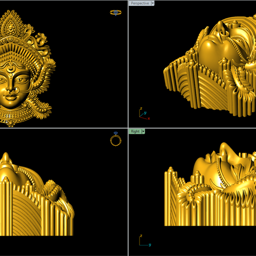 STL file Durga Face Statue File 📁 (OBJ)・3D print design to download・Cults
