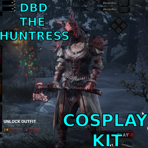 😵 Cosplay Dead By daylight DBD The Huntress Dark Hunter Cosmetic ...