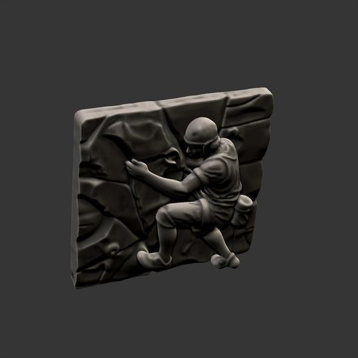 🗿 Wall-mounted climber sculpture version 2・ 3D File for 3D printing・Cults
