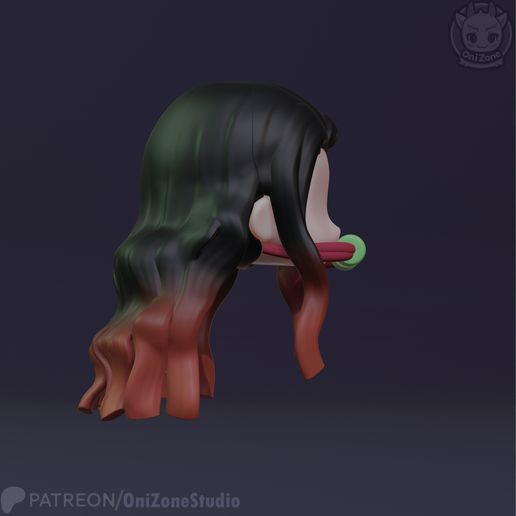 💇 Nezuko Kamado Custom Hair for Nendoroid - Demon Slayer: Kimetsu no ...