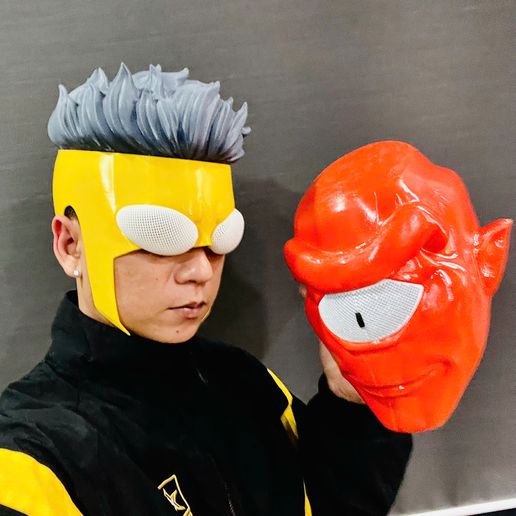 💇 Invincible Mask With Hair - Halloween Comics Cosplay・3D Print with ...