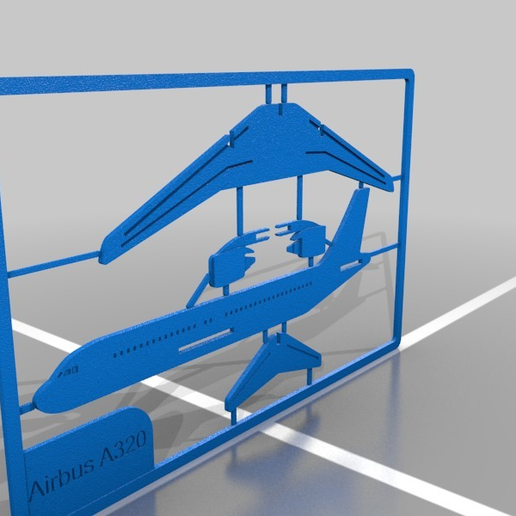 ️ Airbus A320 Model Airplane Flat Card・Free 3D File for ・Cults