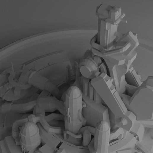 🏙️ Midgar City + Base・ STL File for 3D printing・Cults