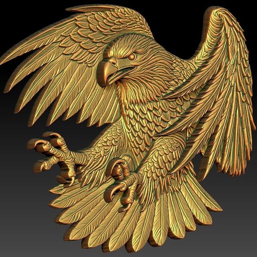 🦅 Eagle CNC Relief Model・ STL File for 3D printing・Cults