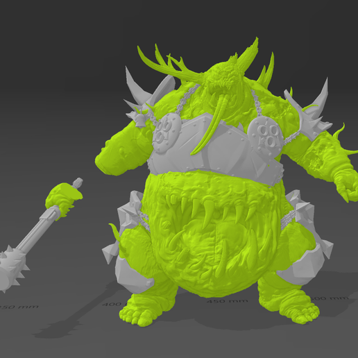 🎲 Disgusting demon in plate armor・ STL File for 3D printing・Cults