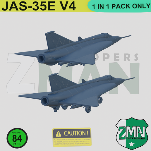 STL file JAS-35 E V4 ️ ・3D print design to download・Cults
