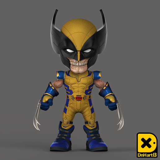 3D file MiniPrint 010 - Wolverine Skull 💀 ・3D printing design to ...