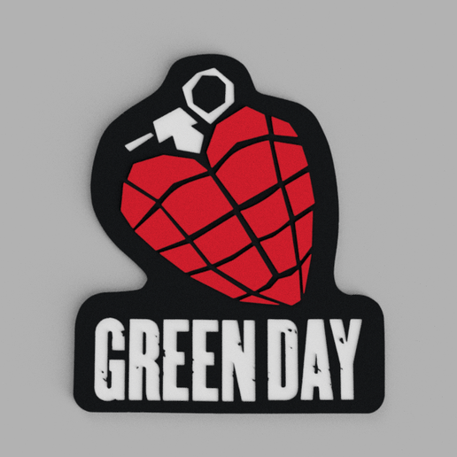 💜 Green Day - American Idiot - Logo Heart Pomegranate Wall Picture・Free ...