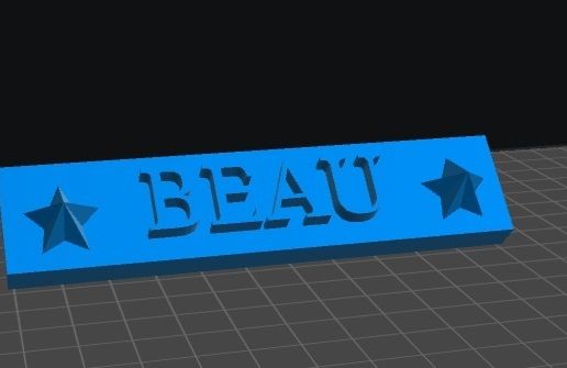 👾 Beau Nameplate・ 3D File for 3D printing・Cults