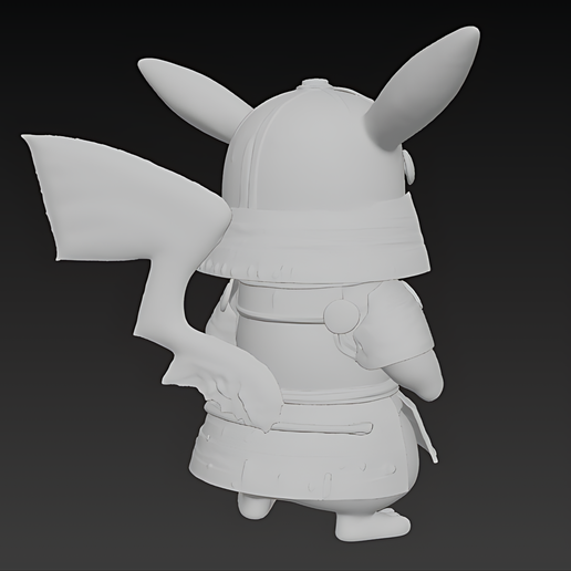 Samurai Pikachu - Epic Pokémon 3D Print Model | 15cm Tall | OBJ File ...