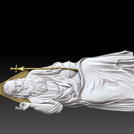 🗿 God Enthroned – STL Bas-Relief Model・ STL File for 3D printing・Cults