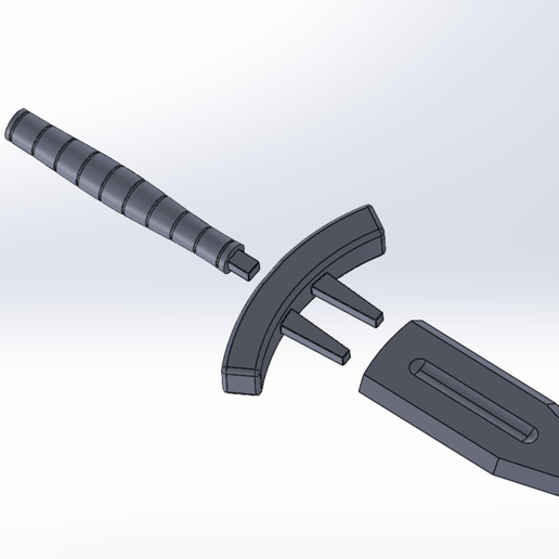 💂 Viking Blade Curved Guard・Free 3D File for ・Cults