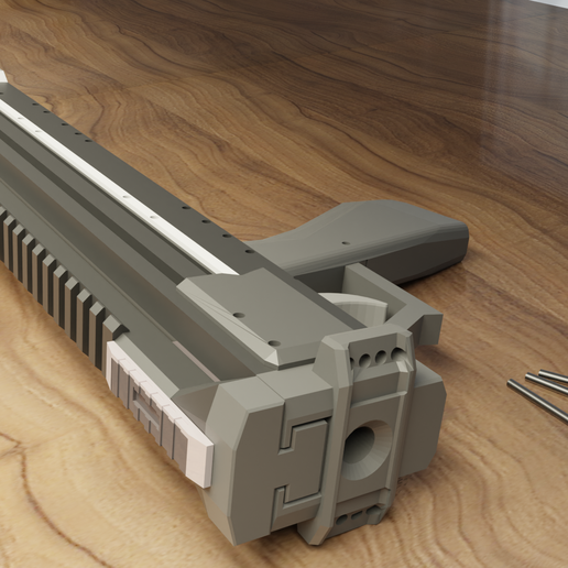 💅 powerful pump action 13 x nail shooter (45x13mm nail)・ STL File for ...