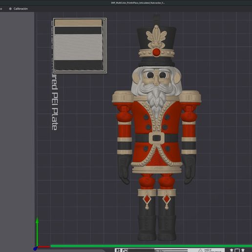 STL file Nutcracker Multi-Color Print In Place Articulated 👨 (3MF ...