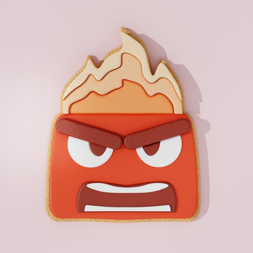 🍪 Inside Out Cookie Cutter Anger・ STL File for 3D printing・Cults